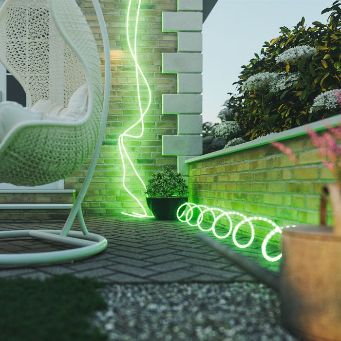 Green LED Rope Light Multi Function 2 Metre 100 Metre Length Options
